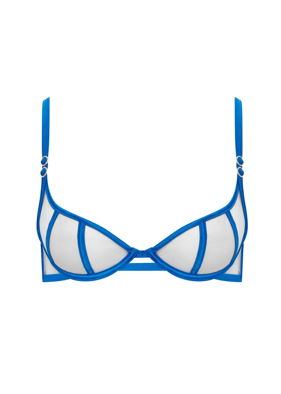 Bluebella Etta Wired Bra (Egyptian Blue/Sheer) | Avec Amour Lingerie