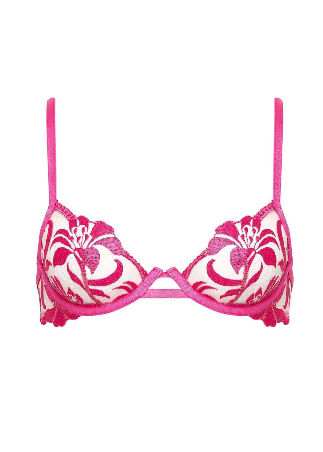 Bluebella Leonora Wired Bra (Fuchsia Pink/Sheer) | Avec Amour Lingerie