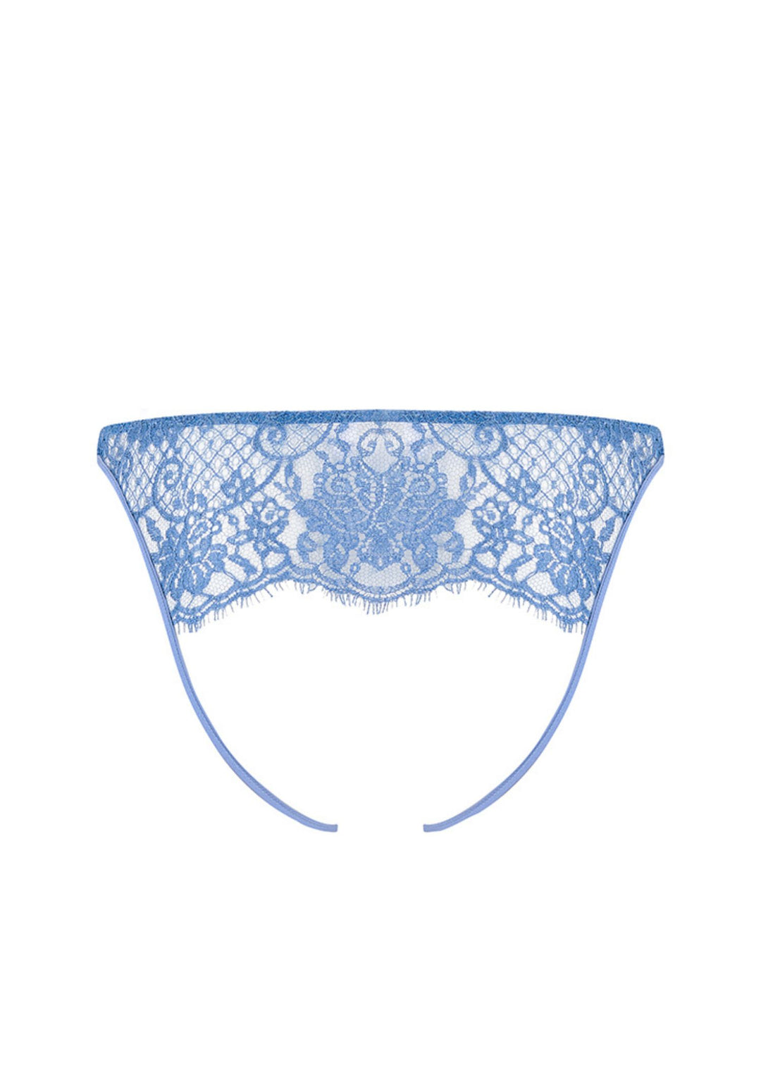 Coco de Mer Hera Open Knicker (Sky Blue) | Avec Amour Lingerie