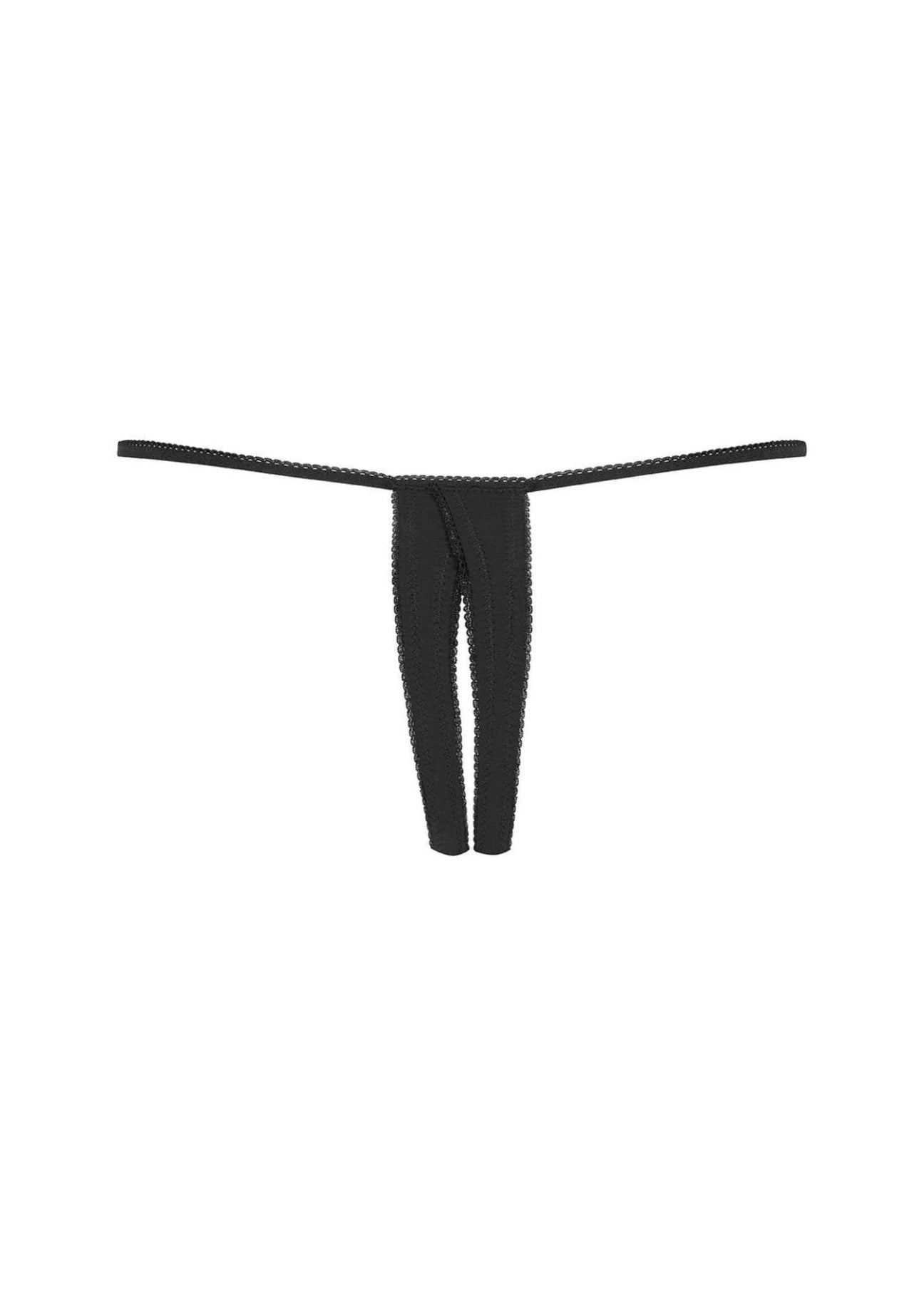 Maison Close Le Petit Secret Openable Thong (Black) | Avec Amour Lingerie