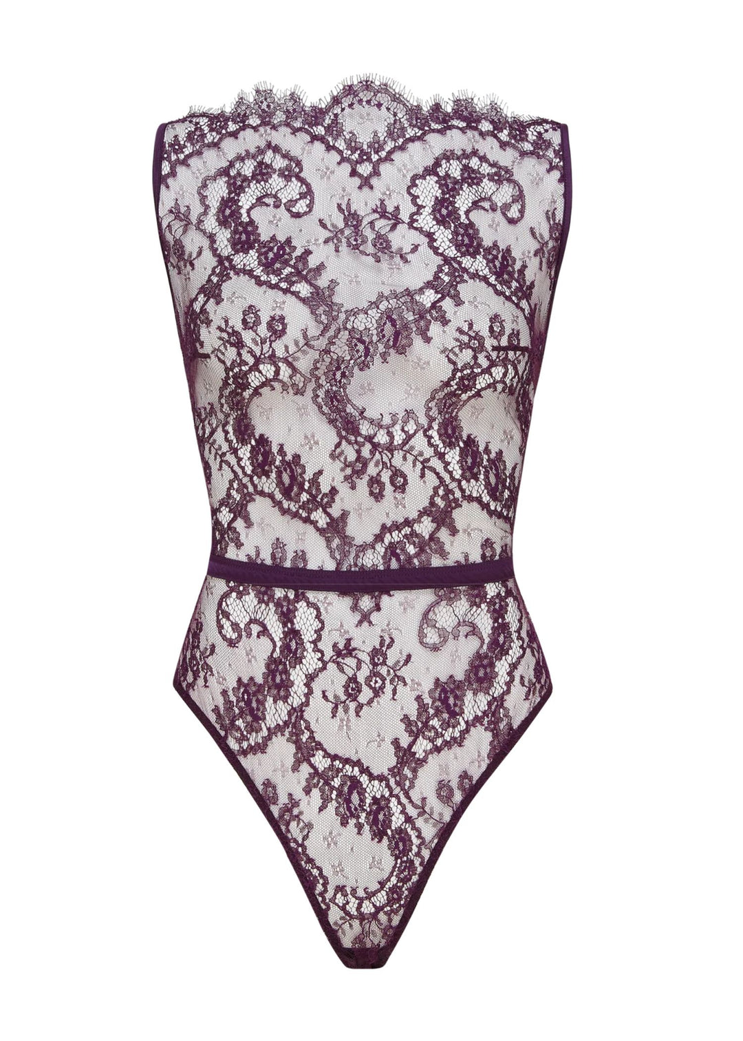 Coco de Mer Lunaria Bodysuit (Amethyst) | Avec Amour Luxury Lingerie ...