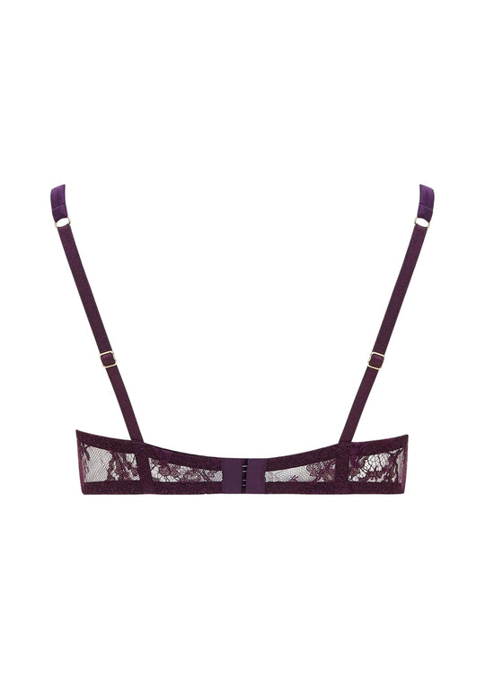 Coco de Mer Lunaria Quarter Cup Bra (Amethyst) | Avec Amour Lingerie