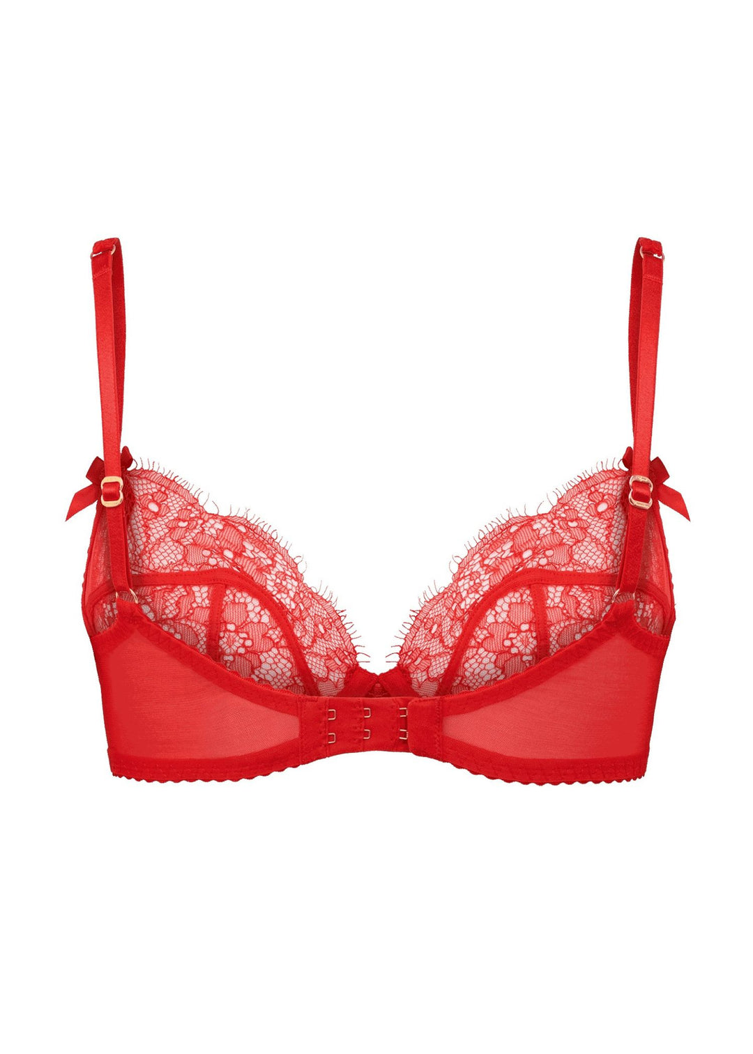 Agent Provocateur Lorna Lace Plunge Bra (Red) | Avec Amour Lingerie