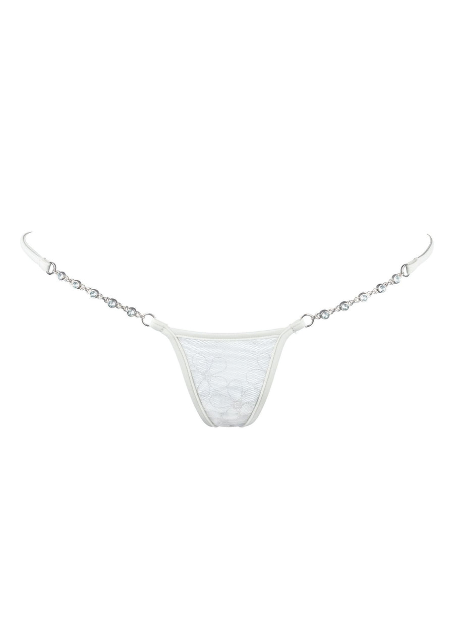 Lucky Cheeks Ivory Pearl Luxury Micro G-String - Avec Amour Lingerie